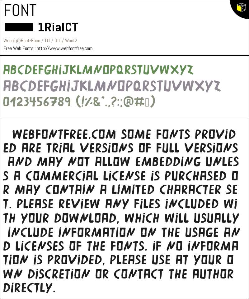 1Rial CT Regular Fonts Downloads - WebFontFree.Com