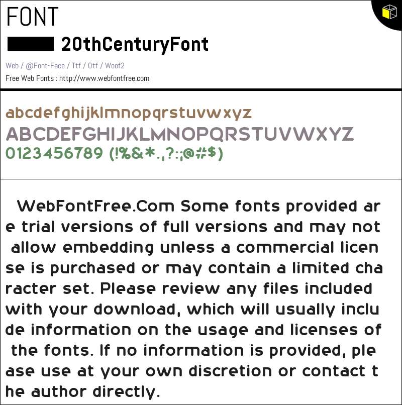 20th Century Font Fonts Downloads - WebFontFree.Com