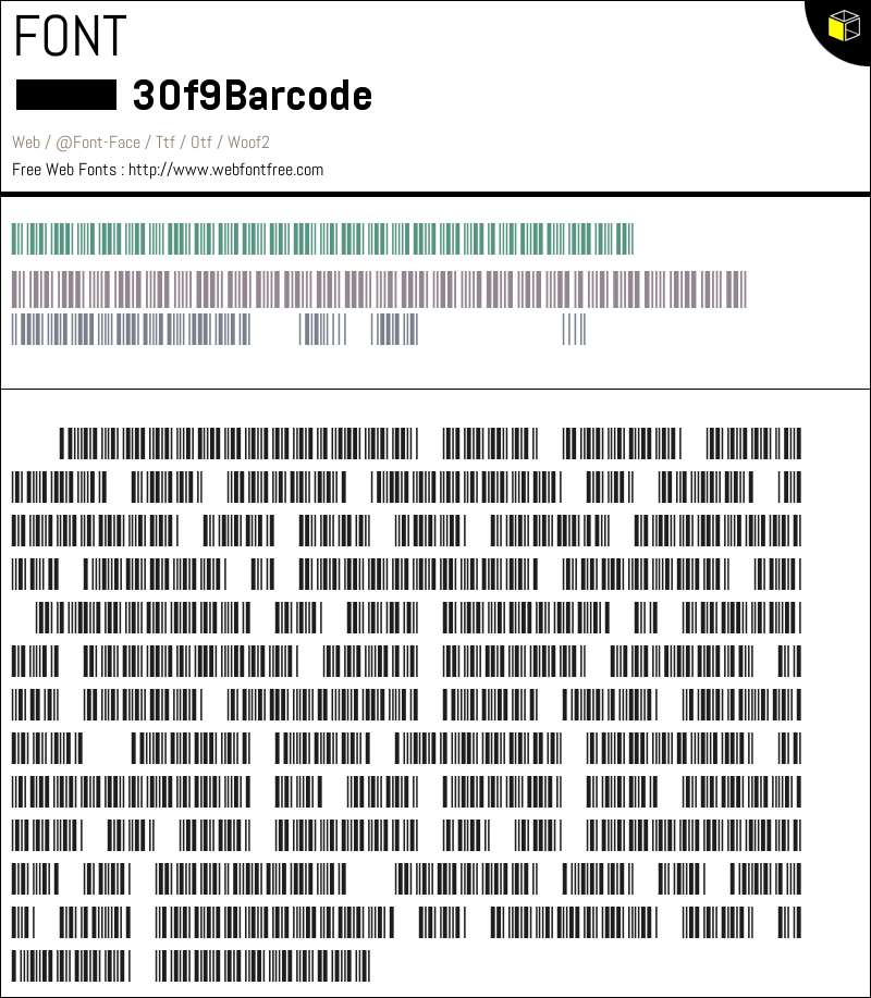 3 of 9 Barcode Fonts Downloads - WebFontFree.Com
