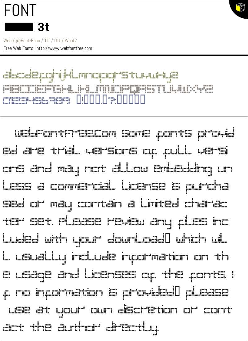 3t Fonts Downloads - WebFontFree.Com