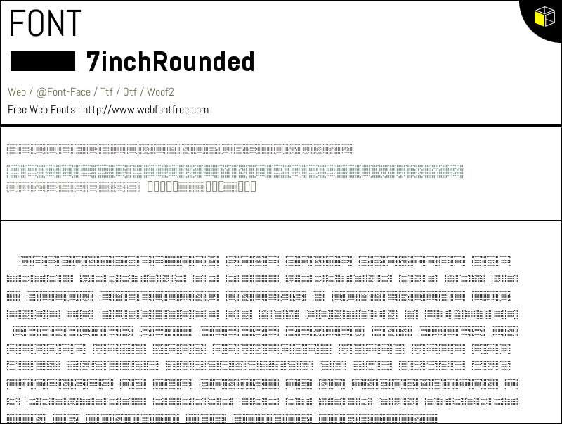 7inch Rounded Fonts Downloads - WebFontFree.Com