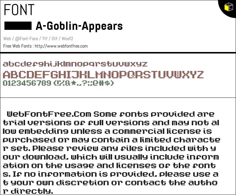 A Goblin Appears! Fonts Downloads - WebFontFree.Com