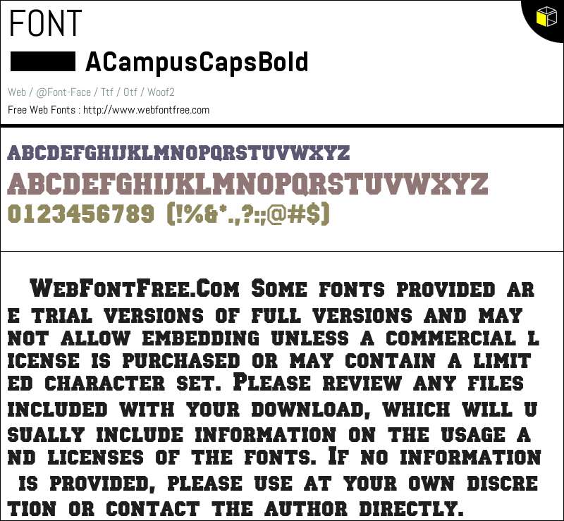 a_CampusCaps Bold Fonts Downloads - WebFontFree.Com