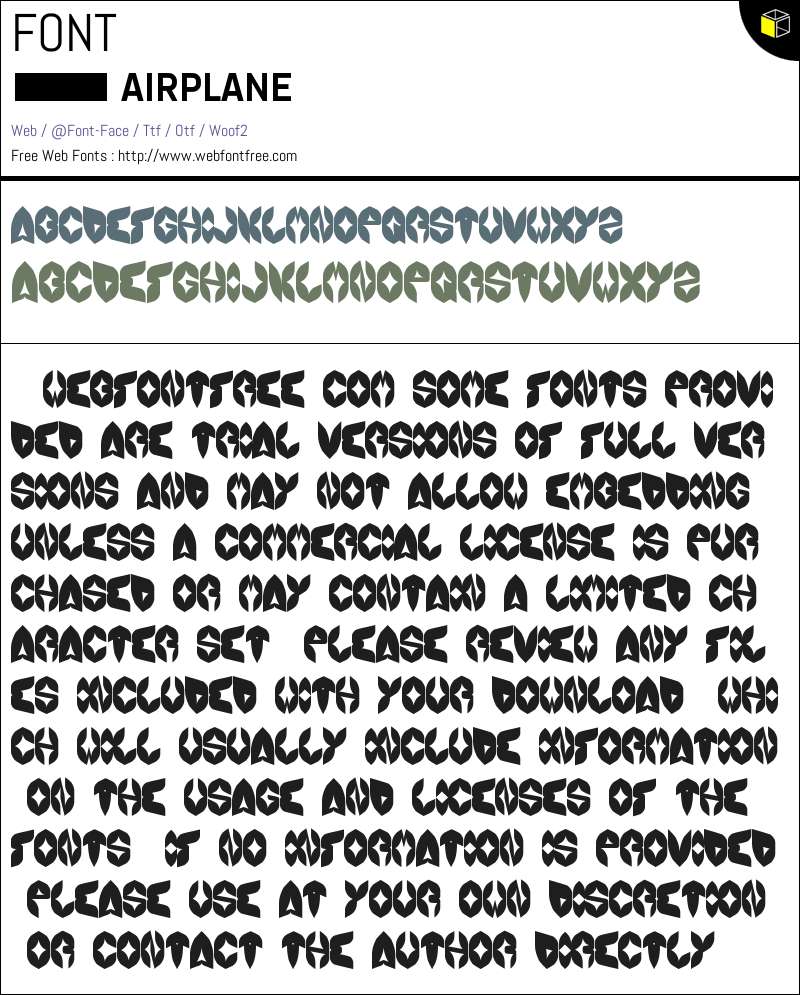 AIRPLANE Fonts Downloads - WebFontFree.Com