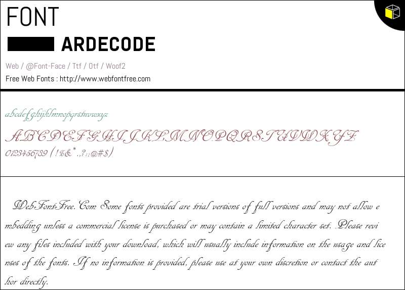 AR DECODE Fonts Downloads - WebFontFree.Com