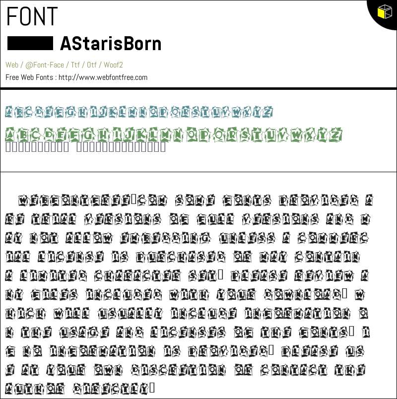 A Star is Born Fonts Downloads - WebFontFree.Com