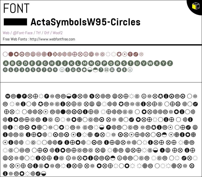 Acta Symbols W95 Circles Fonts Downloads - WebFontFree.Com