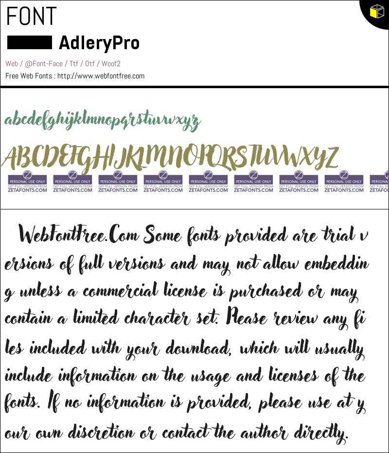 Adlery Pro 字体 下载 - WebFontFree.Com