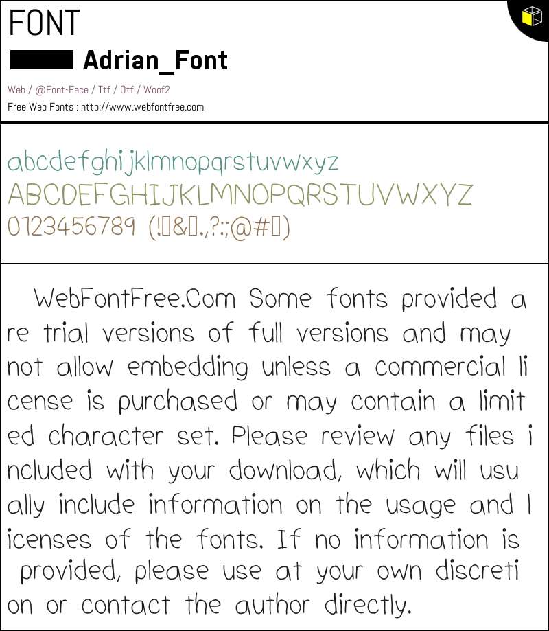 Adrian Font Fonts Downloads - WebFontFree.Com