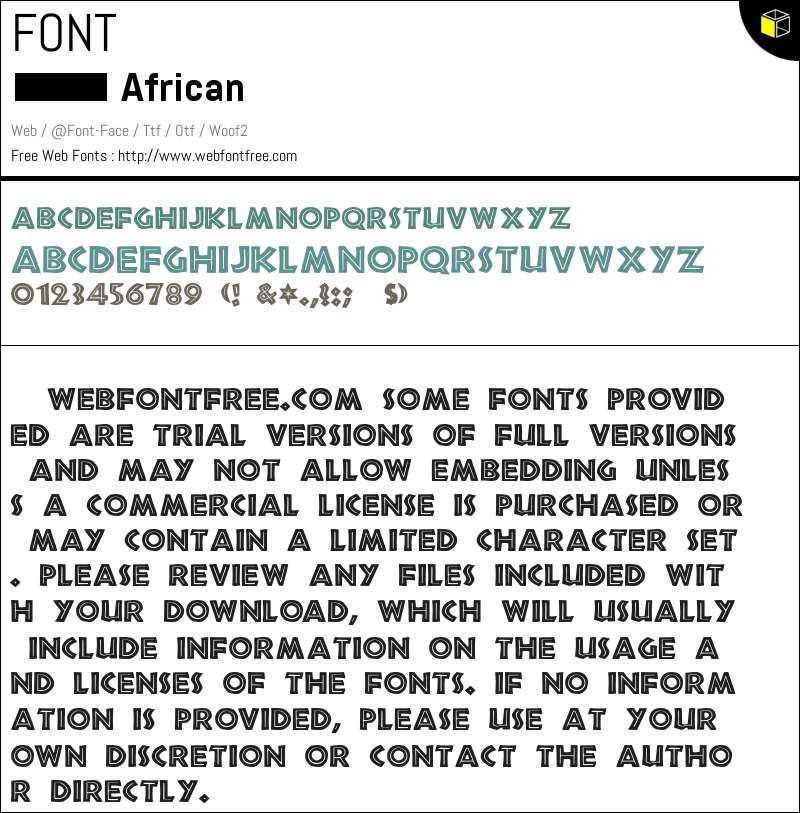 African Fonts Downloads - WebFontFree.Com