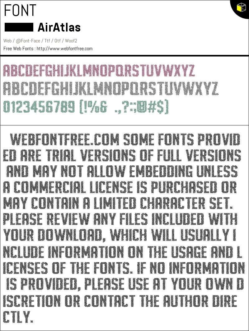 Air Atlas Fonts Downloads - WebFontFree.Com