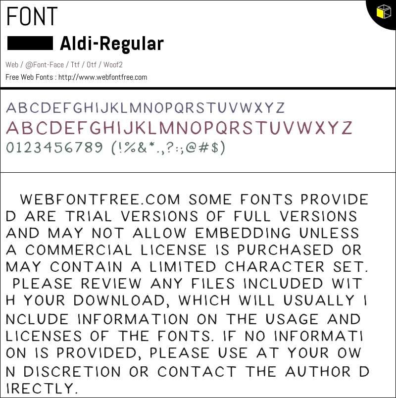 Aldi Fonts Downloads - WebFontFree.Com