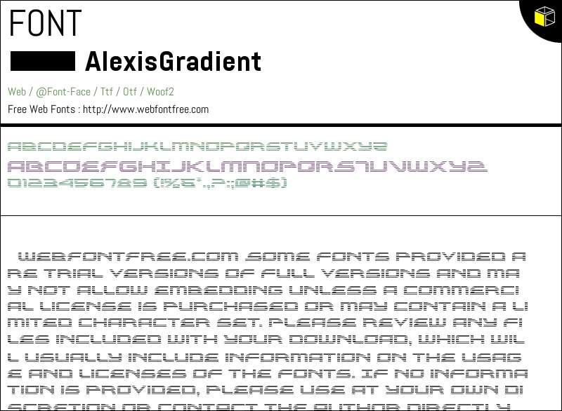 Alexis Gradient Fonts Downloads - WebFontFree.Com