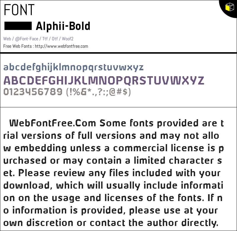 Alphii Bold Fuentes Descargar - WebFontFree.Com