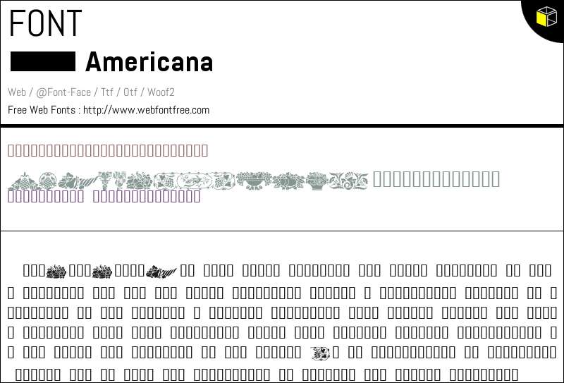 Americana Fonts Downloads - WebFontFree.Com