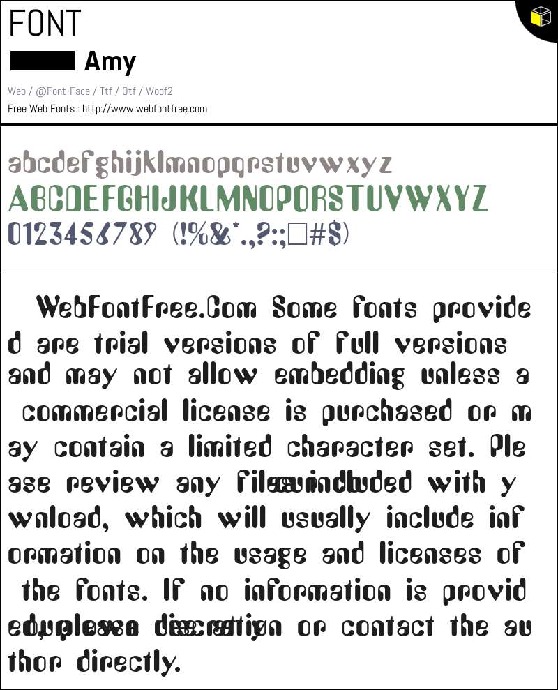 Amy Fonts Downloads - WebFontFree.Com