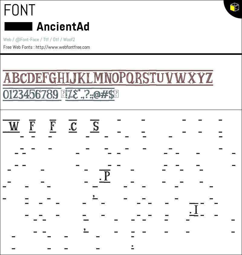 Ancient Ad Fonts Downloads - WebFontFree.Com