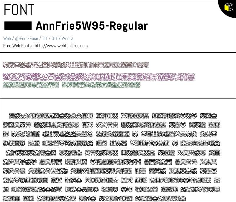 AnnFrie5 W95 Regular Fonts Downloads - WebFontFree.Com