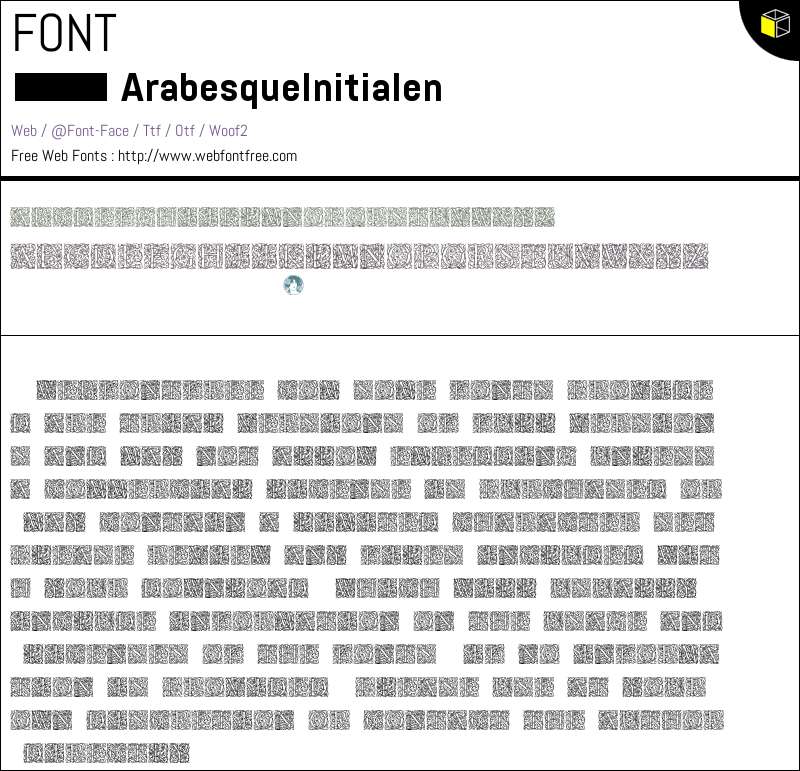 Arabesque Initialen Fonts Downloads - WebFontFree.Com