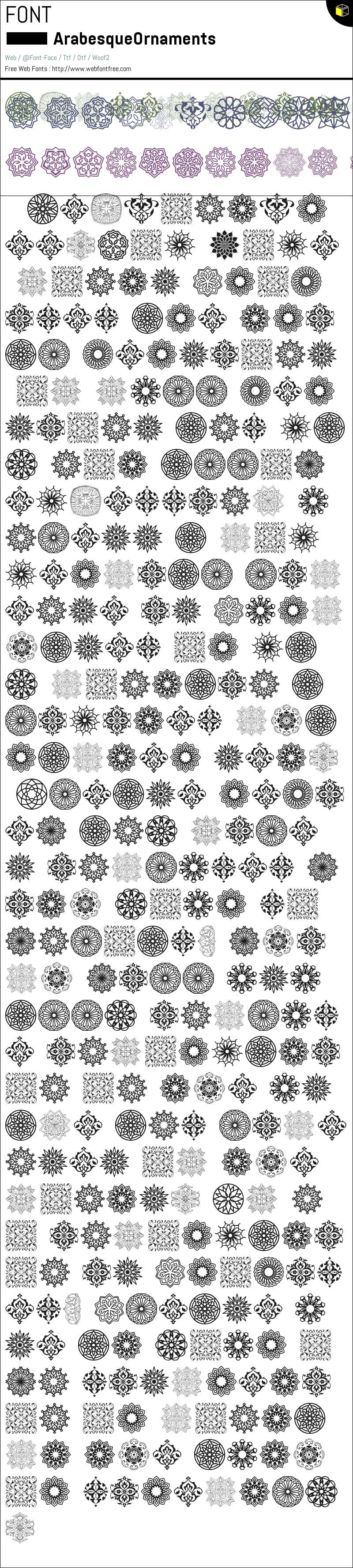 Arabesque Ornaments Fonts Downloads - WebFontFree.Com