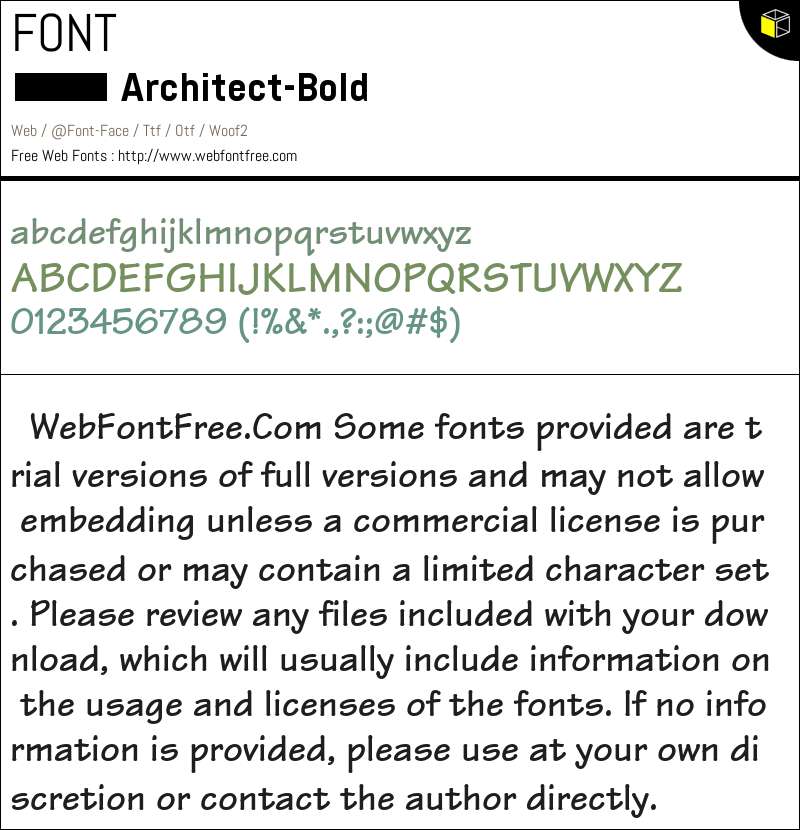 Architect Bold Fuentes Descargar - WebFontFree.Com