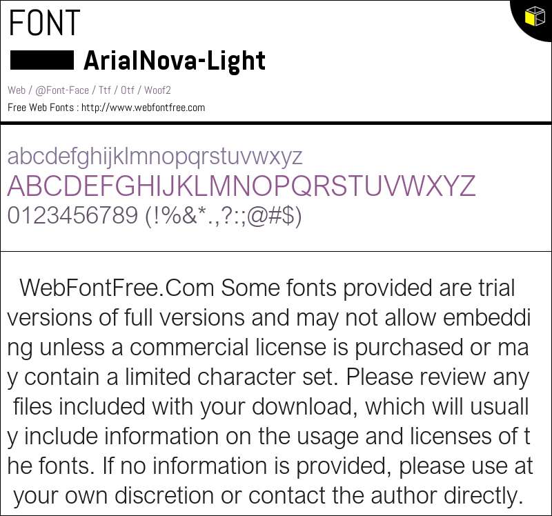 Arial Nova Light Fuentes Descargar - WebFontFree.Com