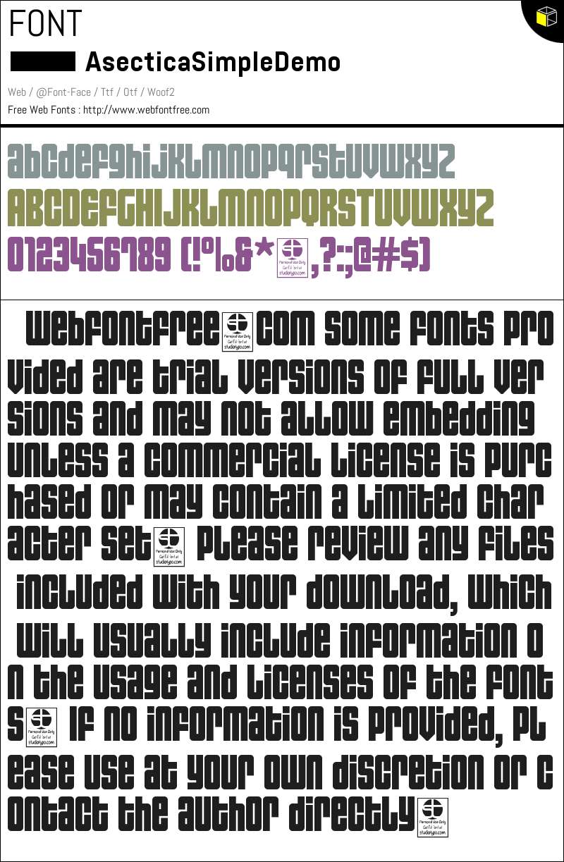 Asectica Simple Demo Fonts Downloads - WebFontFree.Com