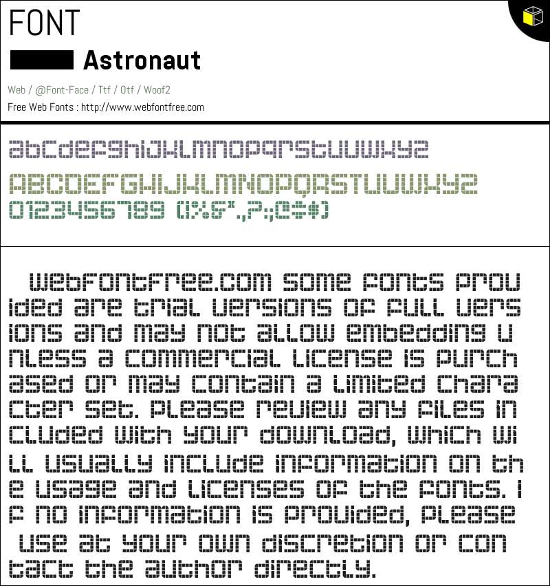 Astronaut Fonts Downloads - WebFontFree.Com