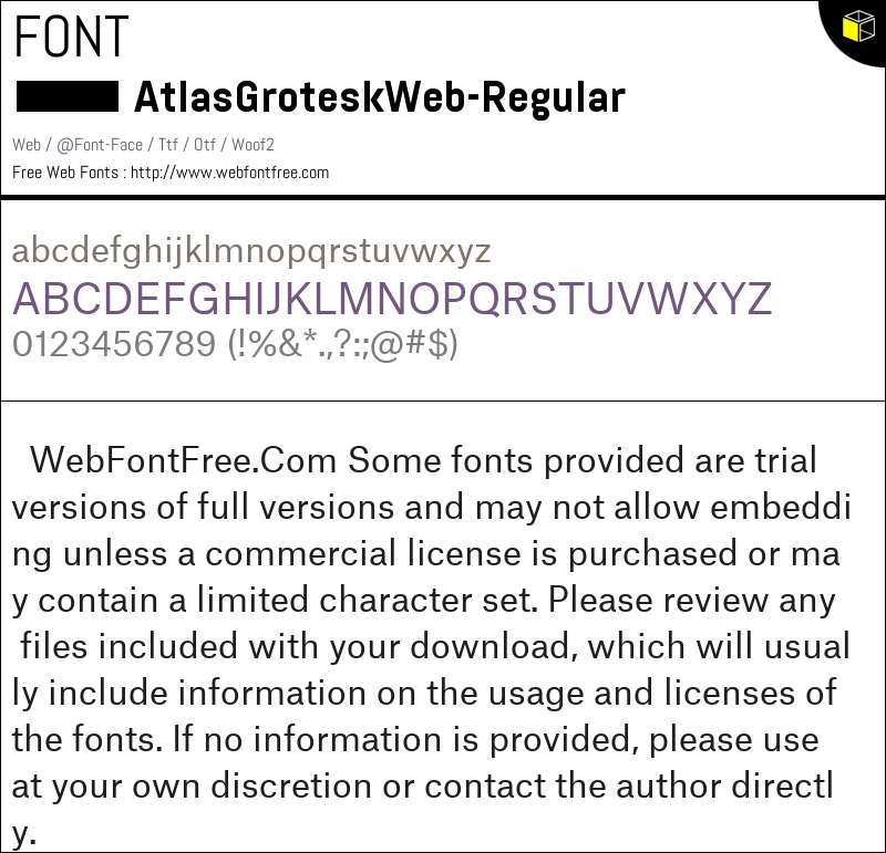 Atlas Grotesk Web Regular Regular Fonts Downloads - WebFontFree.Com