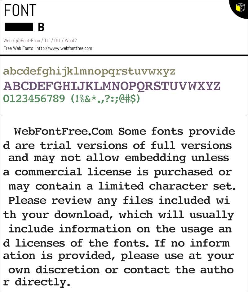 ())B Fonts Downloads - WebFontFree.Com