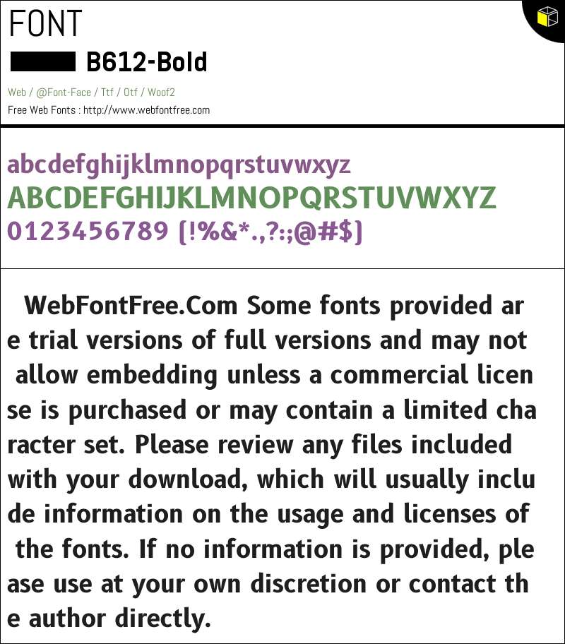 B612 Bold Fonts Downloads - WebFontFree.Com