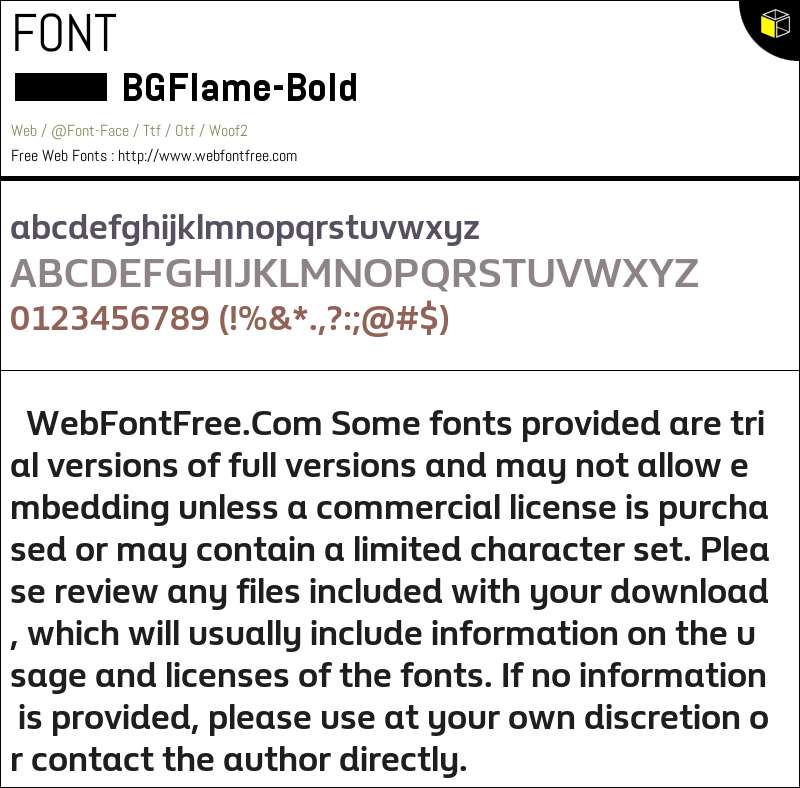 BG Flame Bold Fonts Downloads - WebFontFree.Com