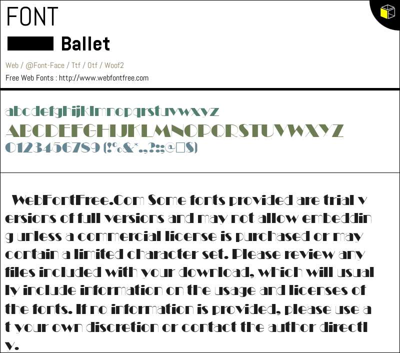 Ballet Regular 字体 下载 - WebFontFree.Com