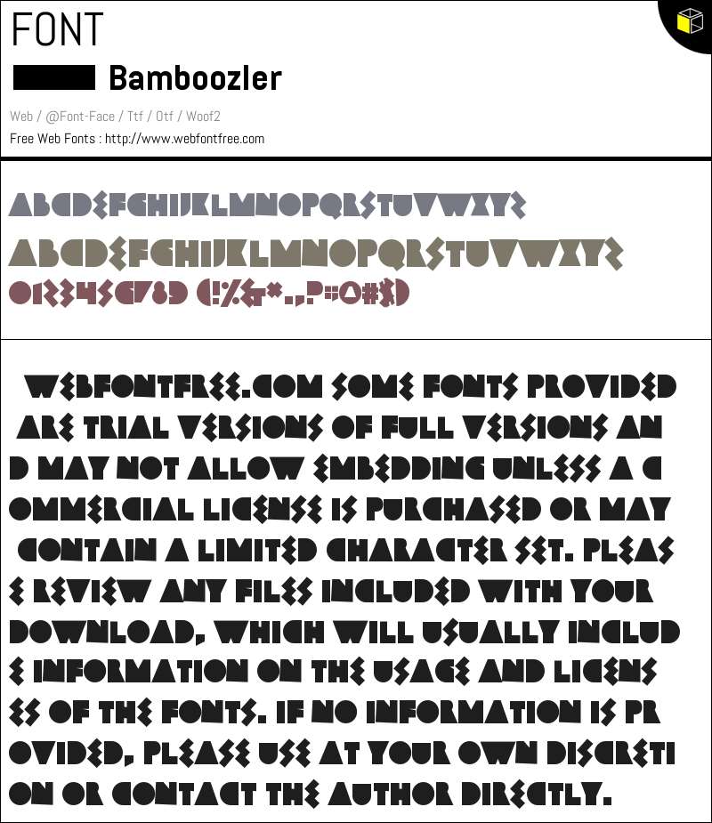 Bamboozler Fuentes Descargar - WebFontFree.Com