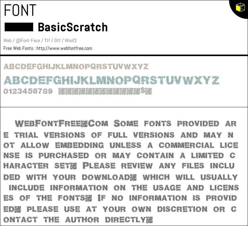 BasicScratch Fonts Downloads - WebFontFree.Com