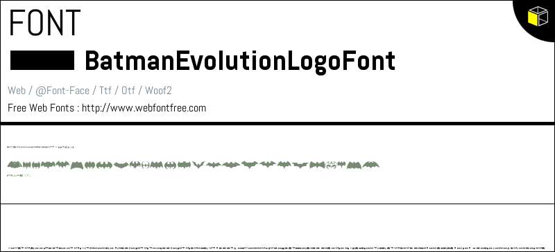 Batman Evolution Logo Font Fonts Downloads - WebFontFree.Com