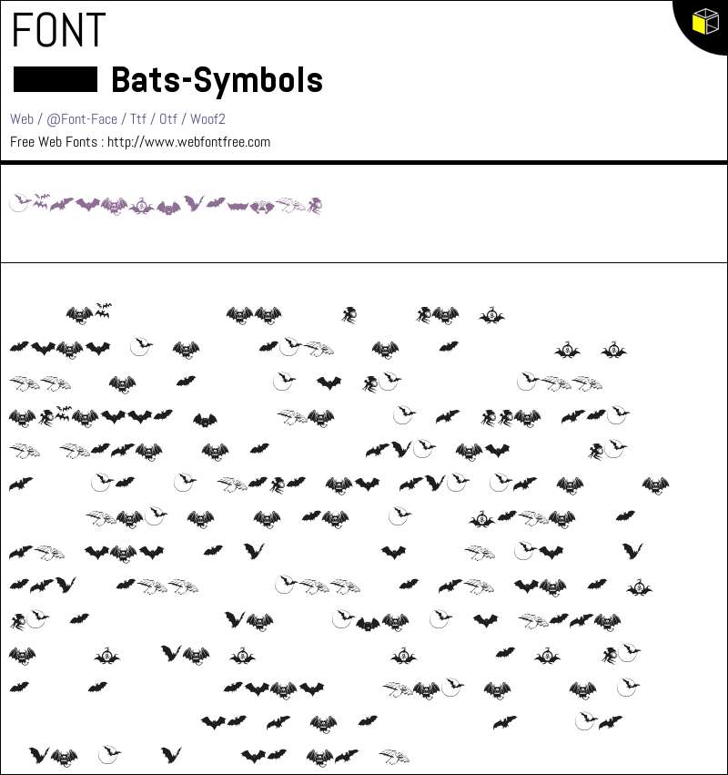 Bats-Symbols Fuentes Descargar - WebFontFree.Com