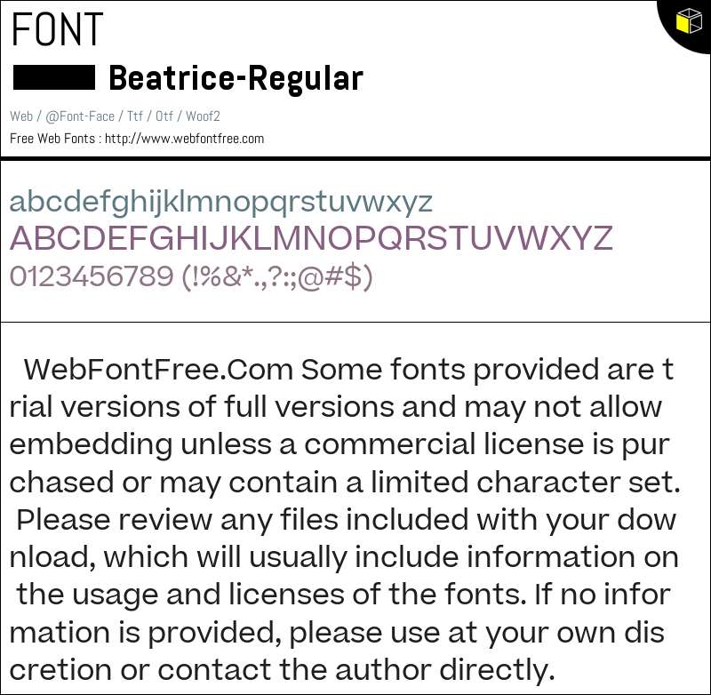 Beatrice Fonts Downloads - WebFontFree.Com