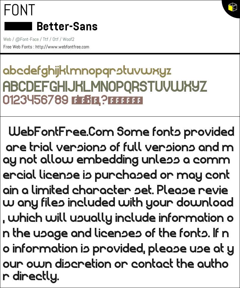 Better Sans Regular Fonts Downloads - WebFontFree.Com