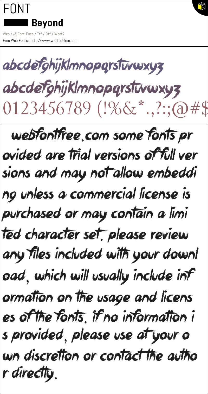 Beyond 字体 下载 - WebFontFree.Com