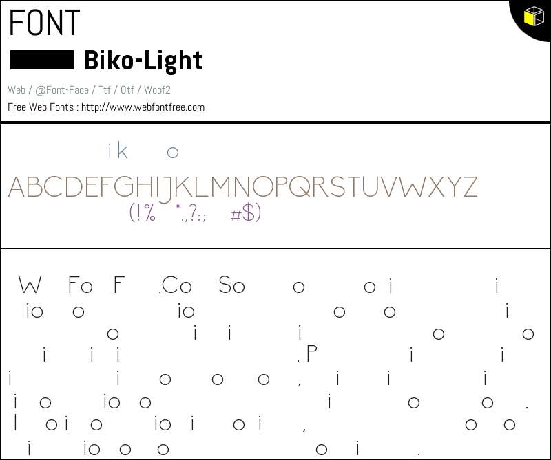 Biko-Light Fonts Downloads - WebFontFree.Com