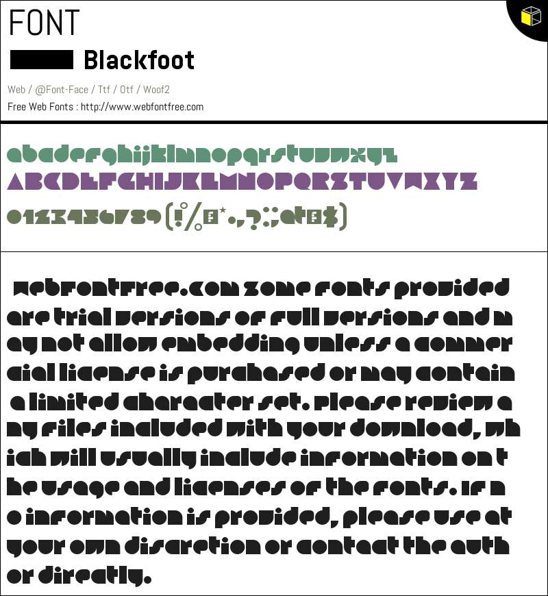 Blackfoot Regular Fonts Downloads - WebFontFree.Com