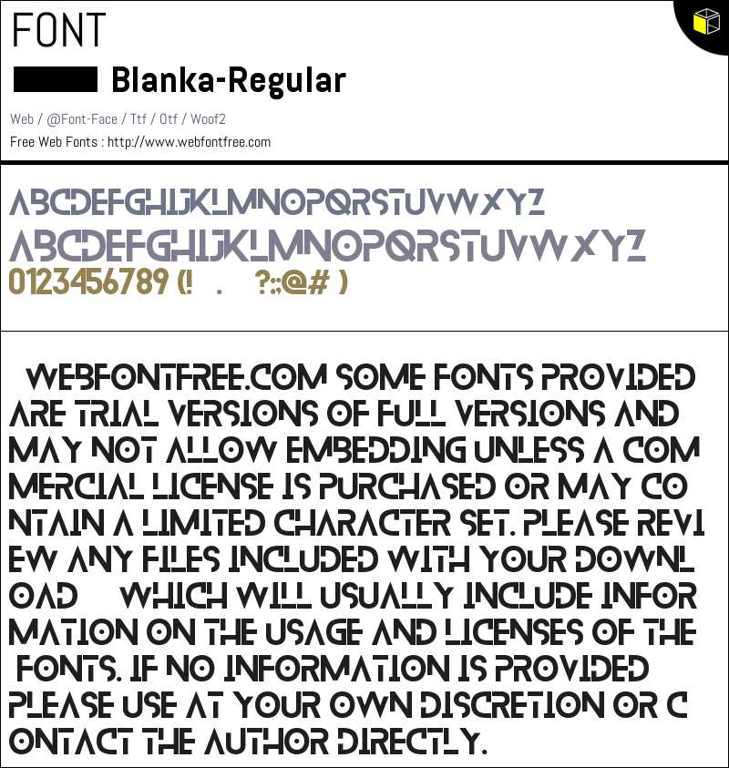 Blanka-Regular Fonts Downloads - WebFontFree.Com