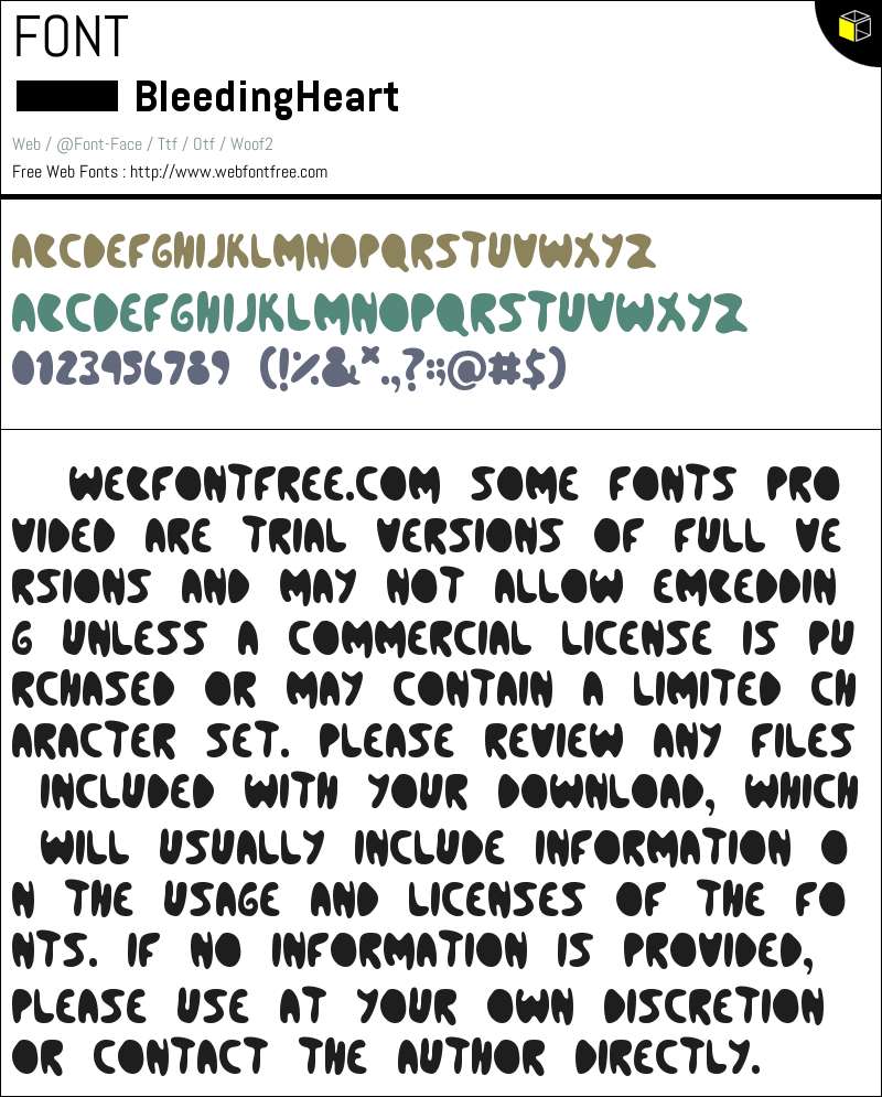BleedingHeart Fonts Downloads - WebFontFree.Com
