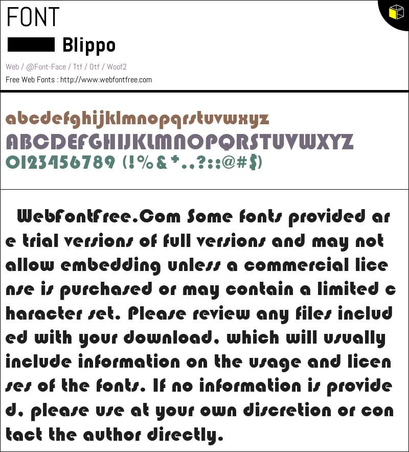 Blippo Fonts Downloads - WebFontFree.Com