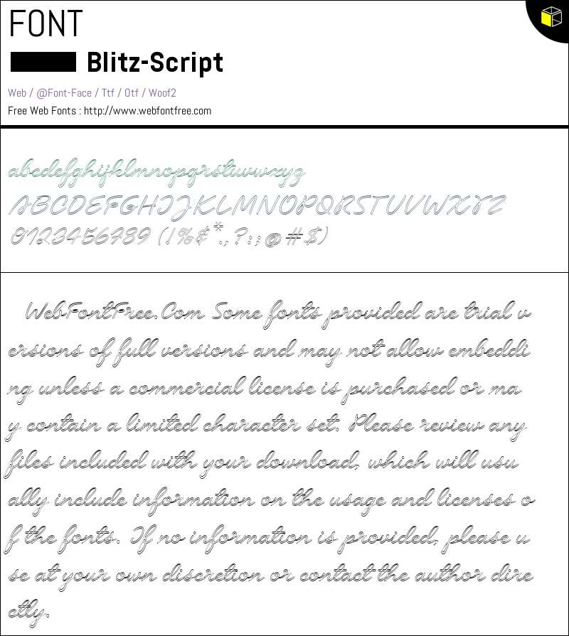 Blitz Script Regular Fonts Downloads - WebFontFree.Com