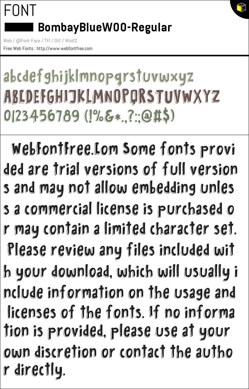 Bombay Blue W00 Regular Fonts Downloads - WebFontFree.Com