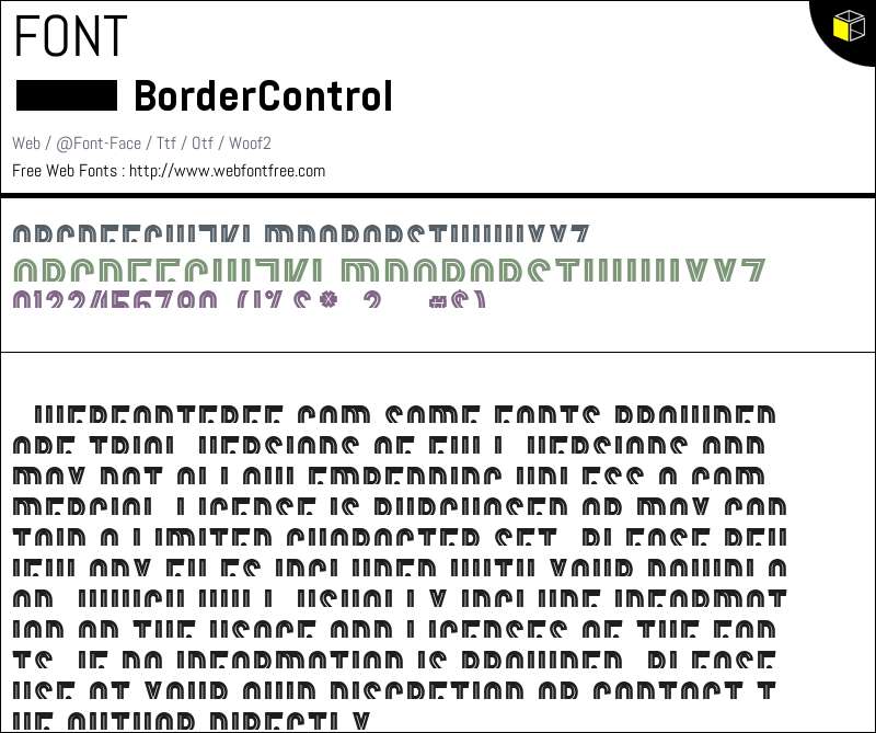 Border Control Fonts Downloads - WebFontFree.Com