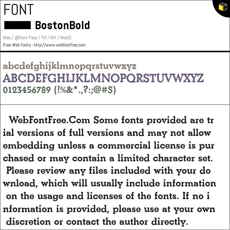Boston-Bold Fonts Downloads - WebFontFree.Com