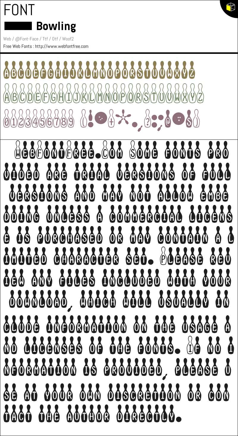 Bowling Fonts Downloads - WebFontFree.Com